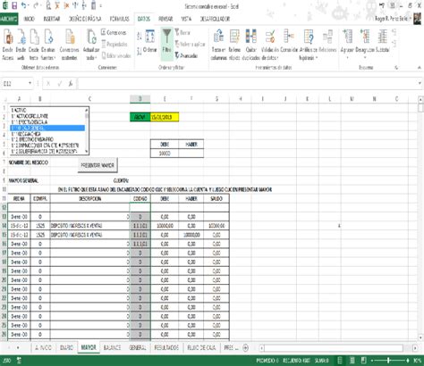 Tu Sistema Contable En Excel Y Contabilidad Libro Mayor