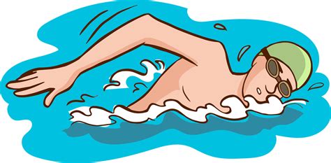 Nadador Nadando En Piscina Dibujos Animados Vector 21593806 Vector En