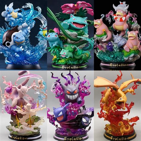 Pokemon GK Figuren Evolution Gruppe Mewtwo Charizard Gengar Eevee