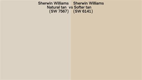 Sherwin Williams Natural Tan Vs Softer Tan Side By Side Comparison