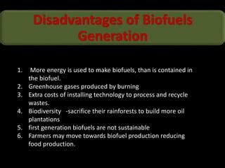 Presentation Bio Fuels Generation PPT