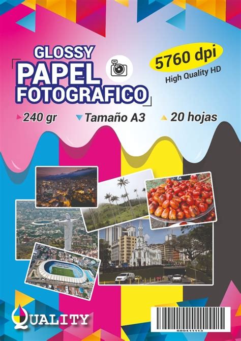 Papel Fotogr Fico Glossy Tabloide A X Hojas Distribuidora San