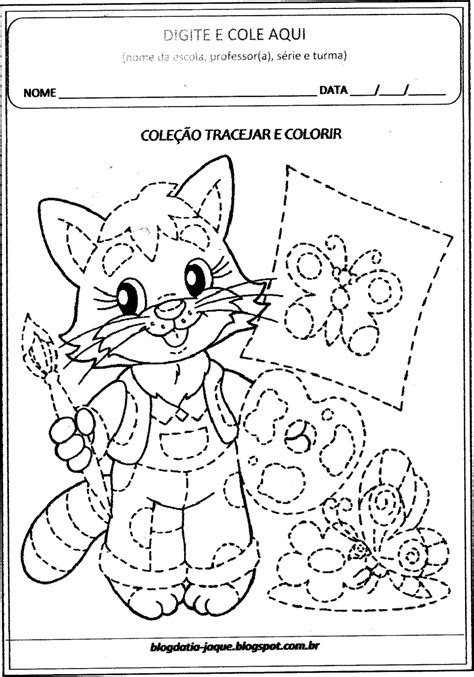 Blog da Tia Jaque Atividades Prontas Coleção Tracejar e Colorir 4