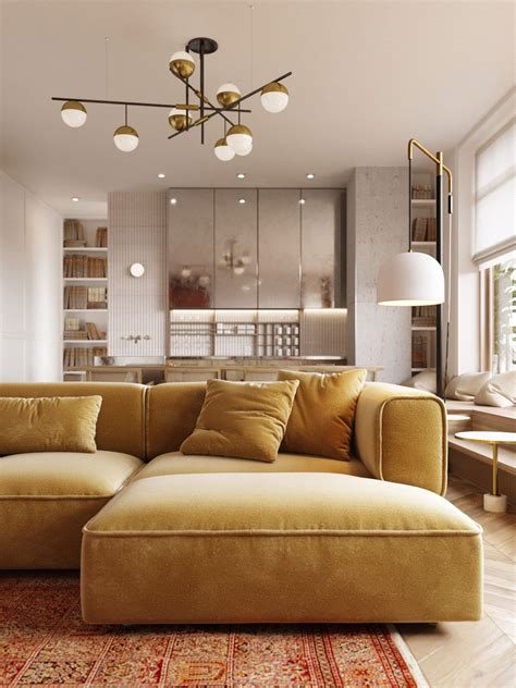 Warm Modern Living Room Decoomo