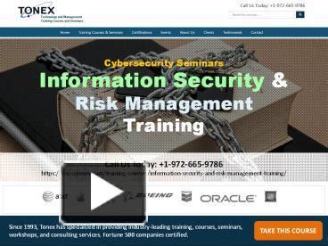 Ppt Information Security And Risk Management Training Powerpoint
