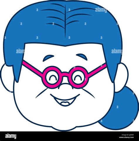 Portrait Of Lovely Grandmother Old Woman Happy Stock Vector Image Art