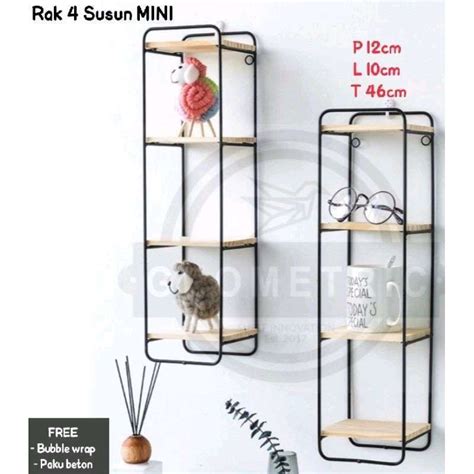 Jual Rak Dinding Minimalis Vintage Ambalan 4 Susun Dekorasi Dindin Di