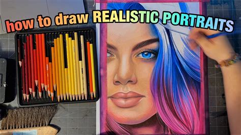 How To Draw REALISTIC PORTRAITS With COLORED PENCILS Tips Tricks