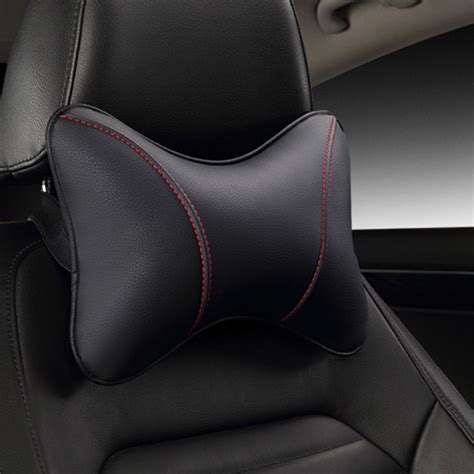Marca de carro encosto de cabeça travesseiro universal confortável pu