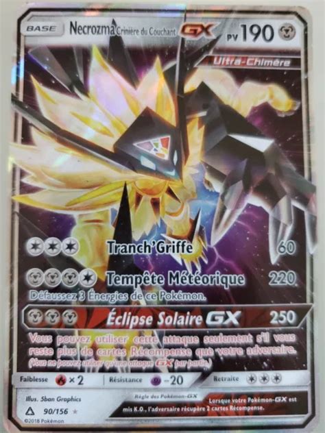 CARTE POKÉMON NECROZMA Crinière du Couchant GX 90 156 SL5 Ultra Prisme