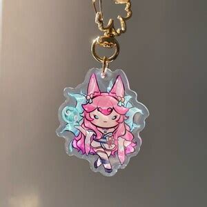League Of Legends Spirit Blossom Acrylic Keychain Ahri Lillia Kindred