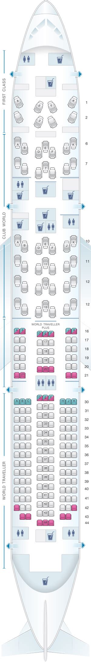 British Airways Boeing 787 Seating Layout