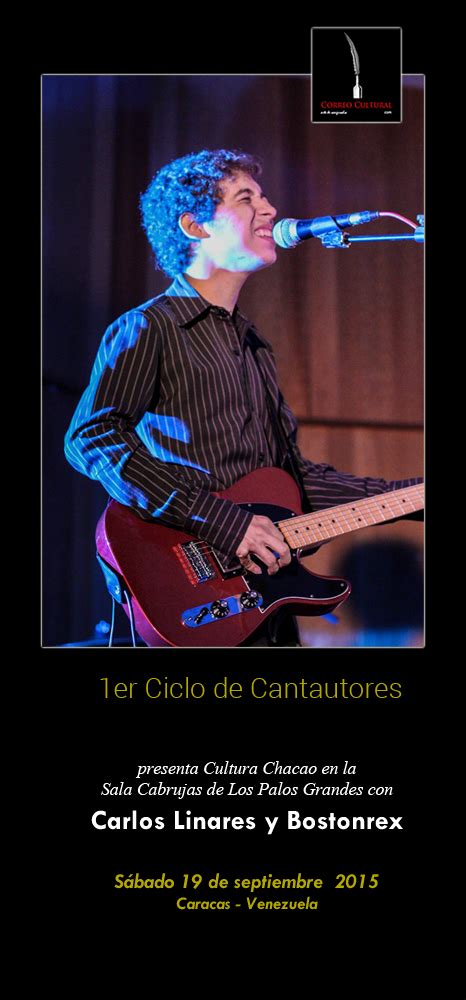 Continúa Ciclo de Cantautores en la Sala Cabrujas con Carlos Linares y