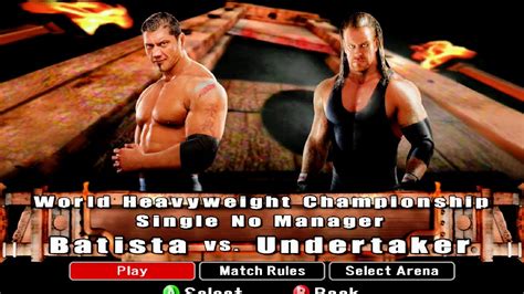 WWE Smackdown Vs Raw 2008 Batista Vs Undertaker World Heavyweight