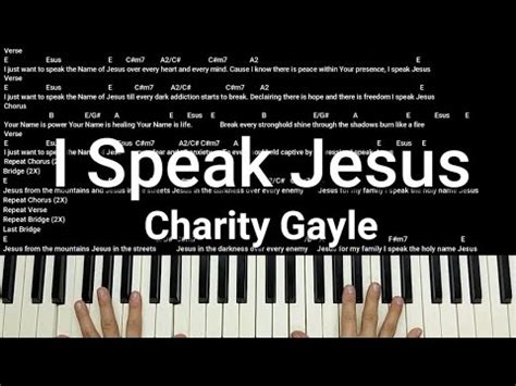 I Speak Jesus Charity Gayle Piano Cover Youtube