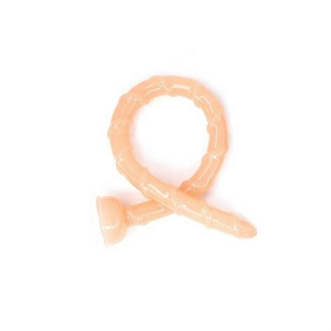 18 Inch Thin Anal Dildo Suction Cup Extreme Soft Long Slim Penis Adult