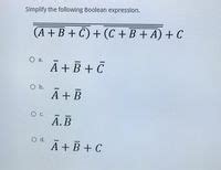 Answered Simplify The Following Boolean Bartleby