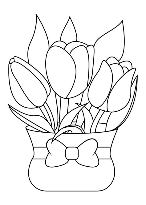 Disegni Di Tulipani Da Colorare Disegni Colorare