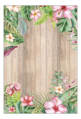 Painel Festa Vertical X Efeito Madeira Tropical Cor