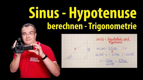 Sinus Hypotenuse berechnen einfache Erklärung Trigonometrie