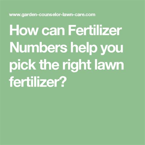 Fertilizer Numbers For Vegetables