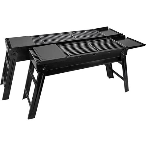 Barbecue grill à charbon portable pliable en acier inoxydable pour