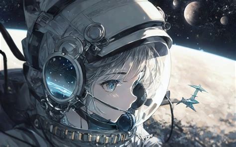 Astronaut Anime Anime Girls Spacesuit Space Planet Ai Art