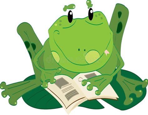 Frog Reading Stock Vector Illustration Of Read Frog