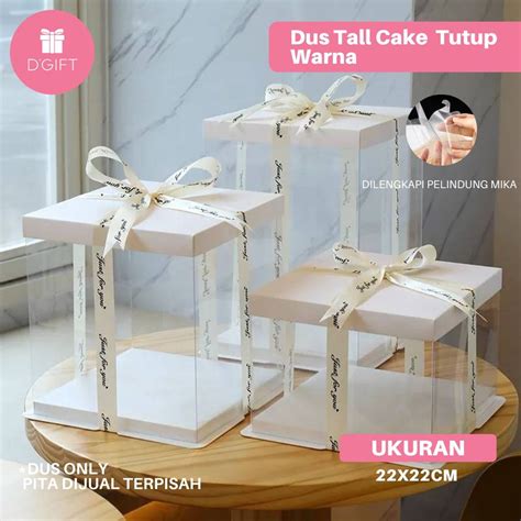 Jual 2pcs Cake Box Mika Bening Transparan Dus Kue Tart Kotak Kue Ulang