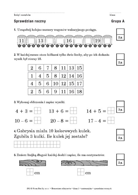 677663129 Sprawdzian Roczny Matematyka 55 Nowa Era Sp Z O