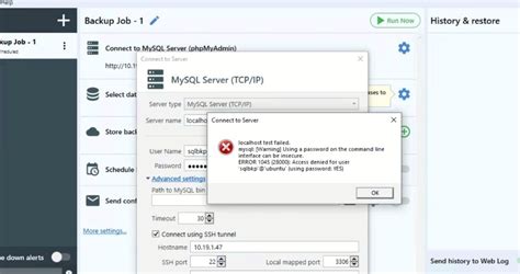 Sqlbackupandftp Connection To Db Error Application Issues Sql Backup And Ftp Community