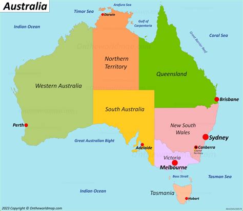 Australia Map With Countries And Capitals Asia Map Images And Photos