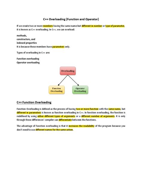 c overloading function and operator methods constructors and indexed properties pdf