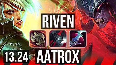 RIVEN Vs AATROX TOP Rank 1 Riven Comeback TR Challenger 13 24