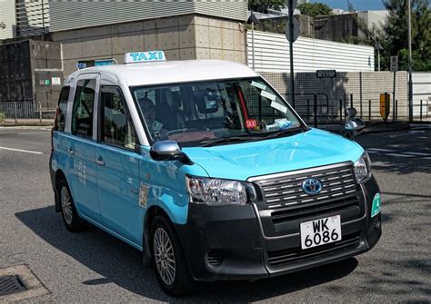 Hong Kong Transport Taxi S WK 6086 Taxi Blue Taxi Taxi Cab
