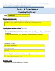 Project Sound Waves Lab Report Docx Directions For Editing And