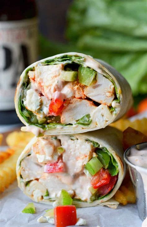 Buffalo Chicken Wraps Easy Recipe Butter Your Biscuit