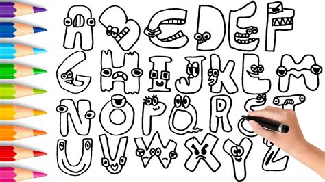 Alphabet Lore Real Life Coloring Pages Coloring Porn Sex Picture