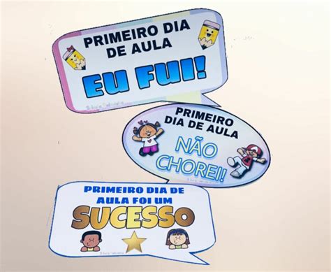 Plaquinha Primeiro Dia De Aula Para Imprimir RETOEDU