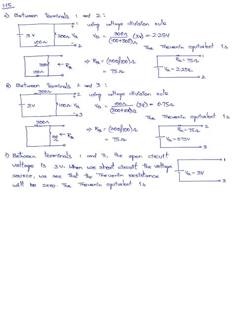 1 15 For the circuit in Fig P1 15 find the Thévenin equivalent