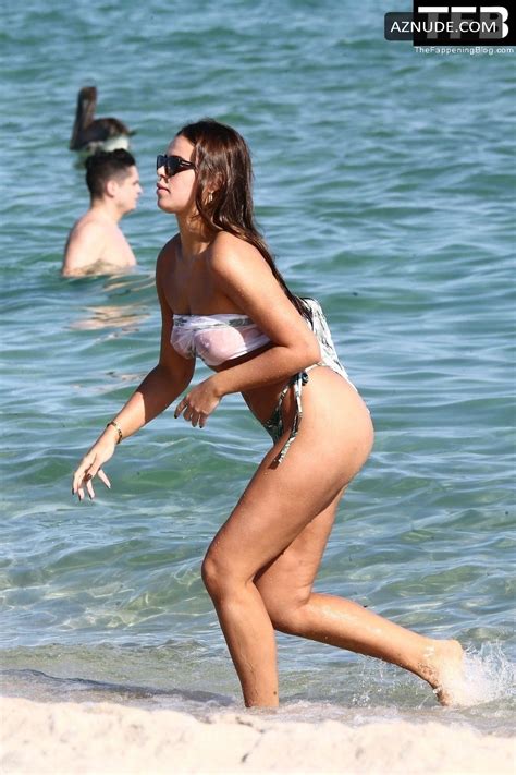 Brooks Nader Flashes Her Nude Tits In A Sheer Top Bikini In Miami Aznude