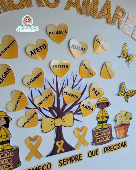 Painel Setembro Amarelo Psicopedagoga Kamilla Stati