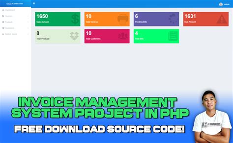 invoice management system in php with source code