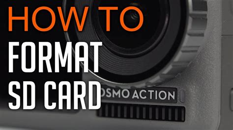 How To Format SD Card On Dji Osmo Action YouTube
