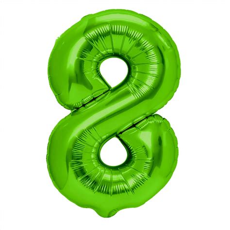 Balon foliowy zielona cyfra 8 100cm Urodziny Piłka Urodziny Duża