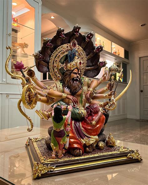 Large Narasimha Statue Narasimha Idol Silica Resin Work Etsy