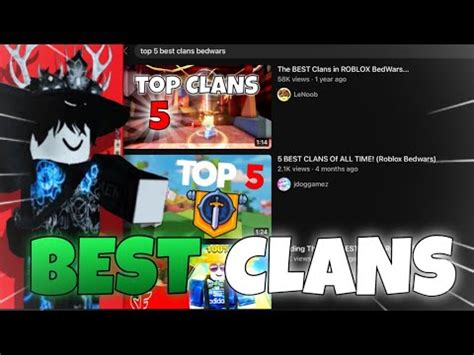 The Top Best Clans In Roblox Bedwars Youtube