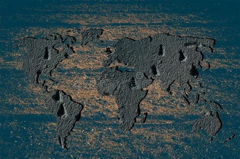 Mapa Do Mundo Aproximadamente Esbo Ado Fundo Da Parede Foto De
