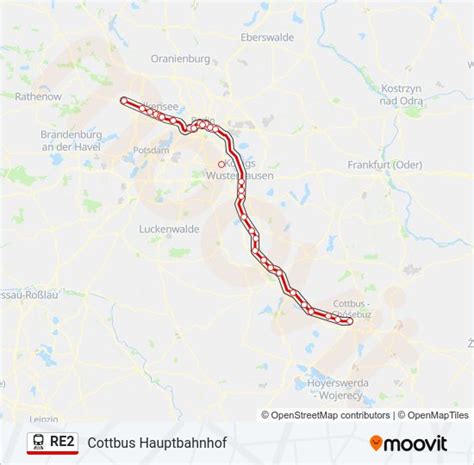 re2 Route Fahrpläne Haltestellen Karten Cottbus Hauptbahnhof