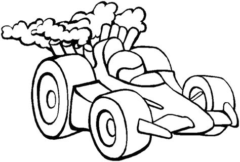 Easy Race Car Coloring Pages Clip Art Library